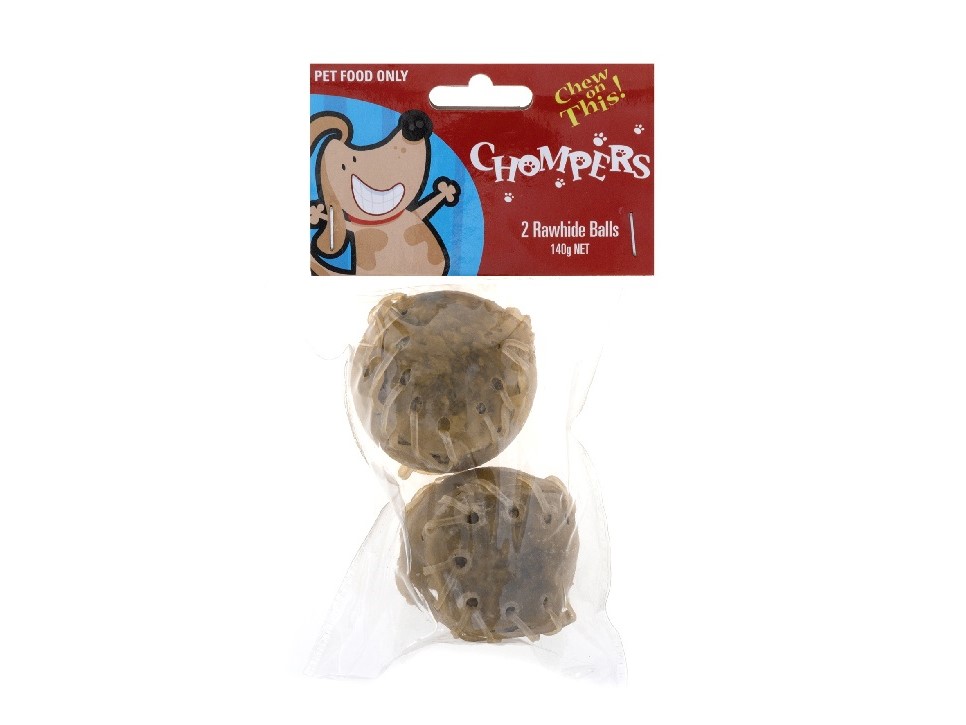 rawhide balls 140g pk2 - Shiploads