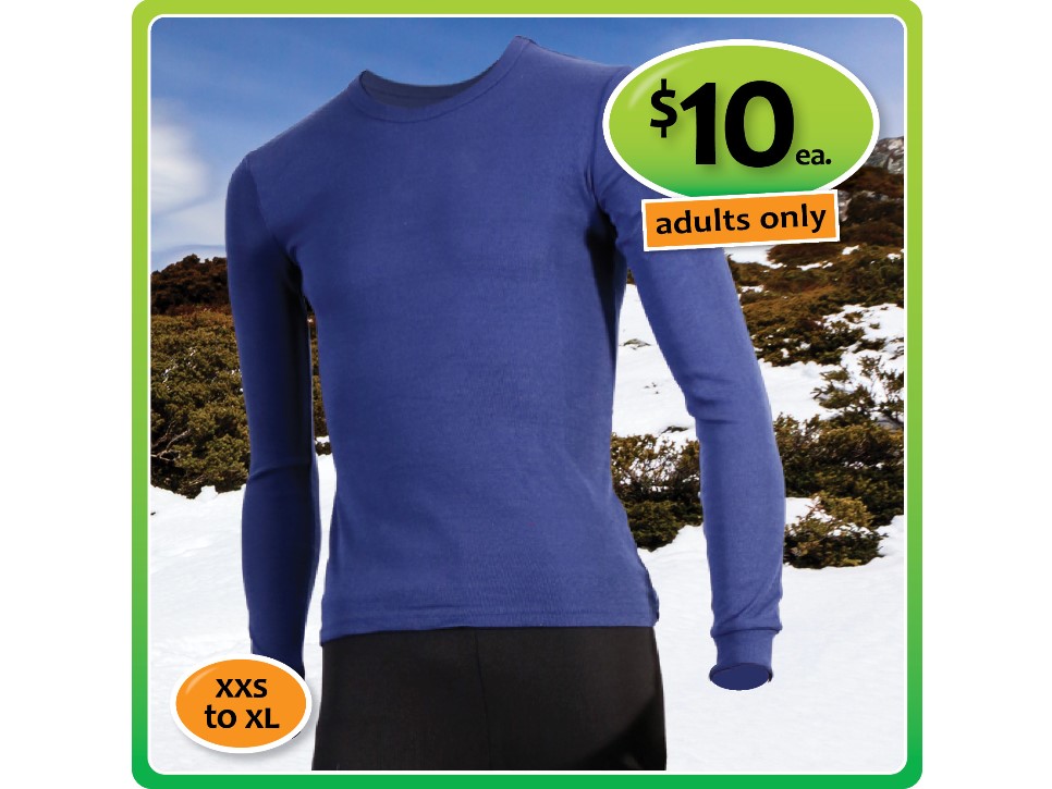 polypro thermal top adult navy xs - Shiploads